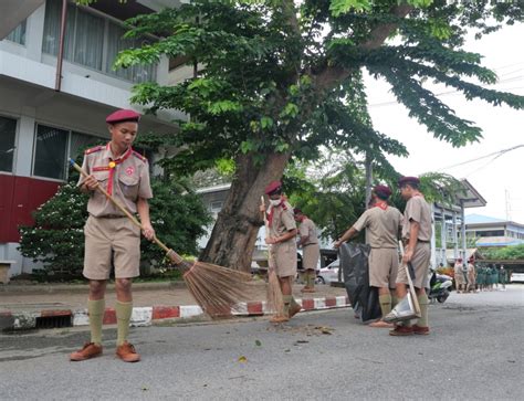 โรงเรียนสามัคคีวิทยา ลำนารายณ์ › โรงเรียนสามัคคีวิทยา จัดกิจกรรมลูกเสือ เนตรนารี จิตอาสา