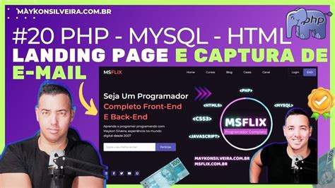 Criando Uma Lading Page Com Captura De E Mail Com Php Mysql Html5 E Css3 Passo A Passo Do