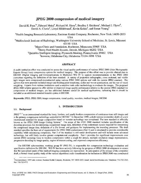 Jpeg 2000 Compression Of Medical Imagery Pdf Document