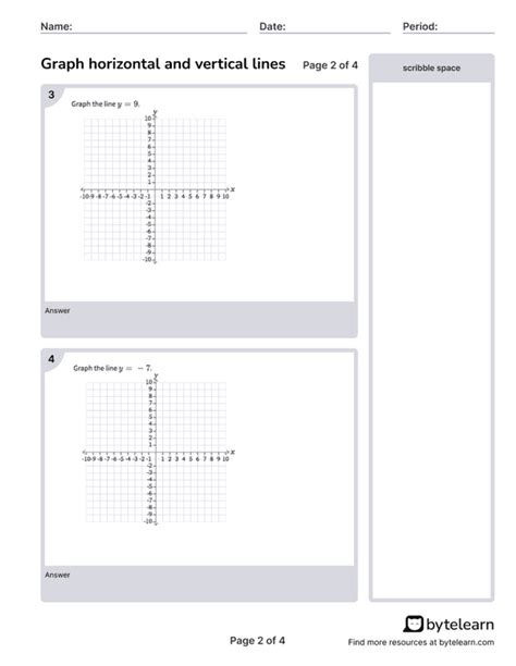 Graphing Horizontal And Vertical Lines Worksheets Worksheets Library