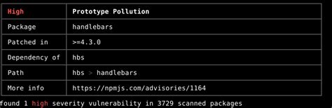 prototype pollution · issue 263 · ericf express handlebars · github