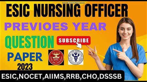 esic nursing officer previse year questions part 2 aiims