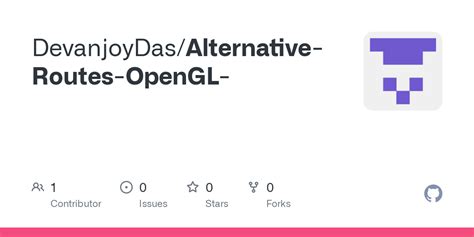 github devanjoydas alternative routes opengl