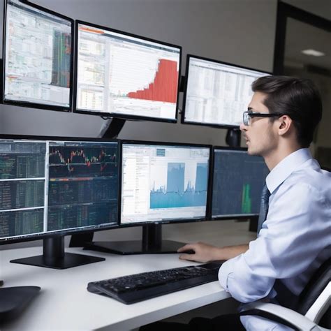 Premium Photo Inancial Analyst Working On Computer
