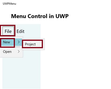 How To Use Menu Control In UWP