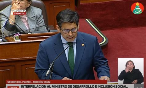 Pleno Del Congreso Interpeló A Los Ministros Julio Demartini Y Eduardo