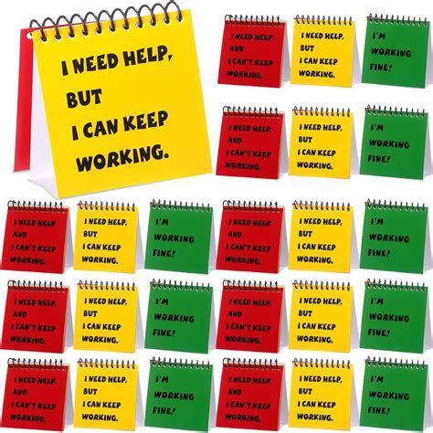 Jutom 24 Pcs I Need Help Mini Flip Chart For Teacher Need