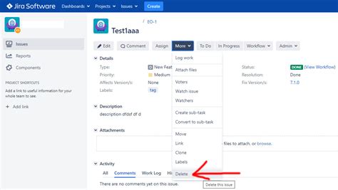 solved unable to delete a story in jira software