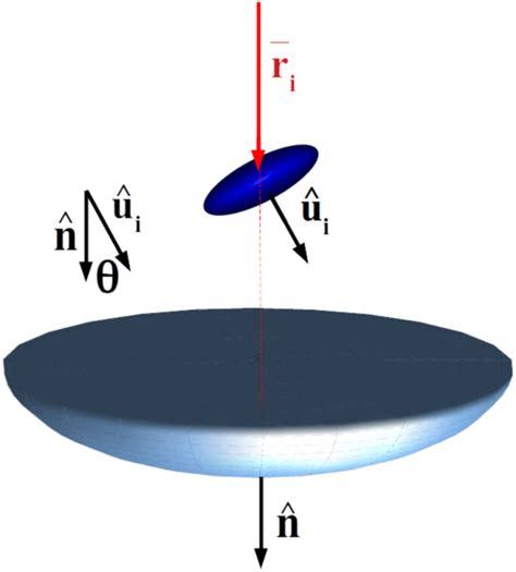 Schematic view of the angle θ formed between the director of the Download Scientific Diagram