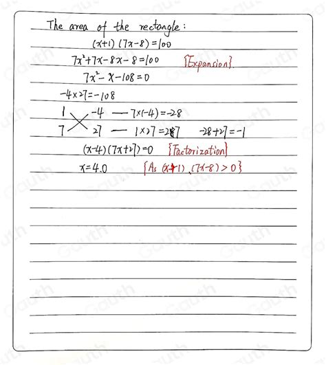 solved 7 a rectangle has dimensions x and 7x 8 where x is in