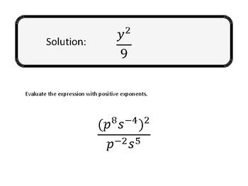 Simplifying Exponential Expression By Elaine Hullverson TPT