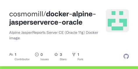 Github Cosmomilldocker Alpine Jasperserverce Oracle Alpine