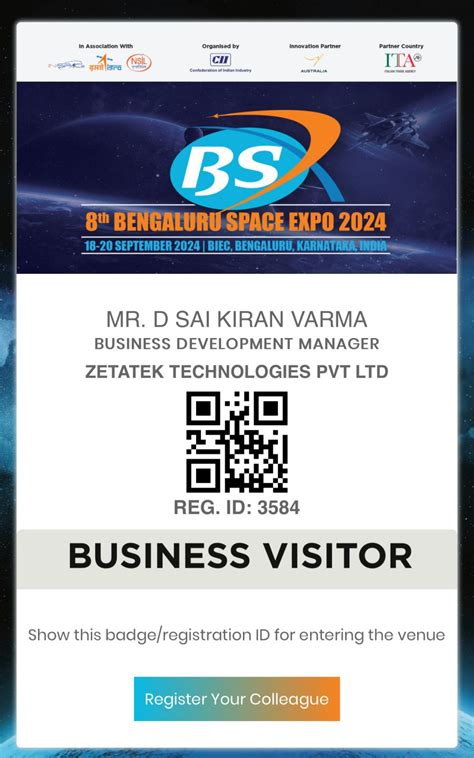 Sai Kiran Dantuluri On Linkedin Bengaluruspaceexpo Zetatektechnologies Aerospace Defense