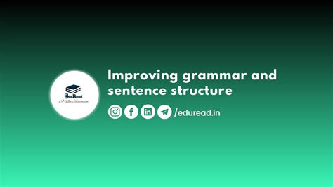 Improving Grammar And Sentence Structure Speak New York EduRead