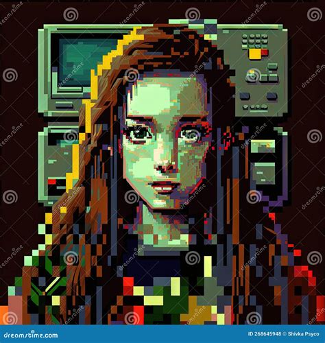 Girl 8 Bit Stock Illustration Illustration Of Graphic 268645948
