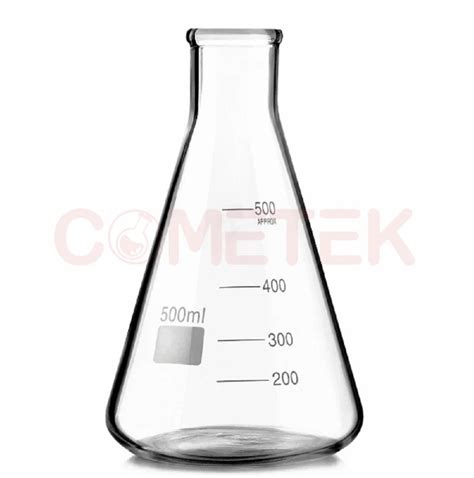Cometek Conical Erlenmeyer Flask Borosilicate Glass 500ml For Chemical Laboratory At ₹ 139