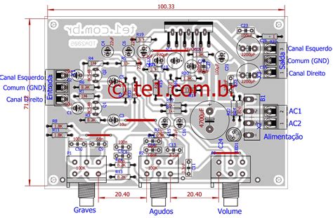 20 Watts Tda2005 Bridge Amplifier Project With Tone Control Circuit Artofit