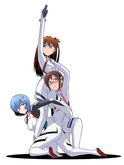 Souryuu Asuka Langley Ayanami Rei And Makinami Mari Illustrious Gundam And More Drawn By