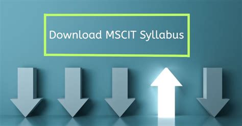 mscit syllabus 2025 english marathi and hindi pdf download