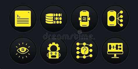 Set Artificial Intelligence Ai Neural Network Robot Setting Binary