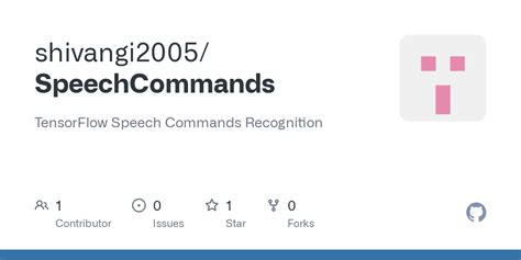 GitHub Shivangi2005 SpeechCommands TensorFlow Speech Commands Recognition
