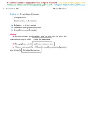 Solution Manual Engineering Signals And Systems By Ulaby Yagle PDF