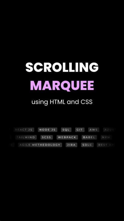 Web Development Coding Uvais A Scrolling Marquee Is A Simple