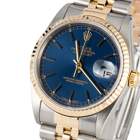 Rolex Datejust 16233 Two Tone Blue Dial