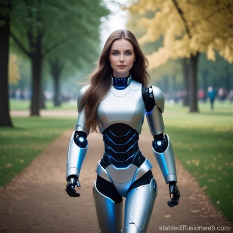 A Robot With Running Pose And Speed Prompts Stable Diffusion Online