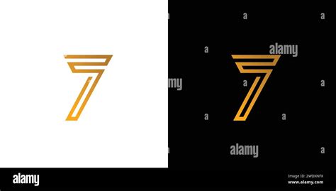 Modern And Elegant Number 7 Logo Design Stock Vector Image Art Alamy