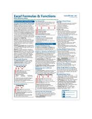 Formulas & Functions: A Quick Reference Guide for Excel | | Course Hero