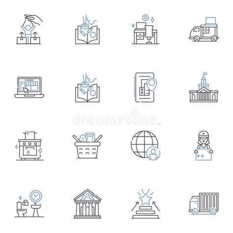 Mobile Payments Line Icons Collection Contactless Wallet Digital Nfc Transactions