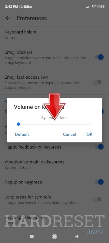 How To Set Volume On Keypress In Gboard