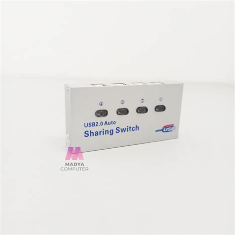 AKSESORIS Lainnya Auto Switch Printer USB 4 Port USB 2 0 Sharing Switch 4 Port MADYA