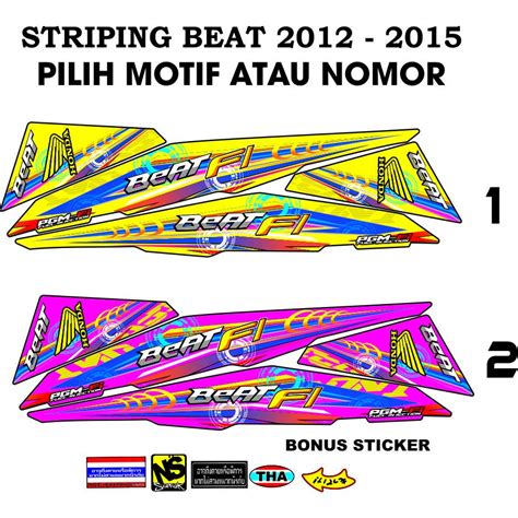 Jual Motif Setiker Stiker Striping Variasi Beat Pgm Fi 2012 2015
