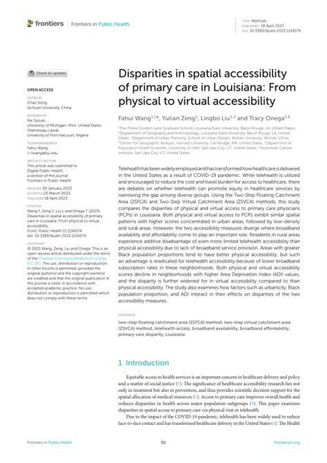 Pdf Frontiers In Public Health 01 Disparities In