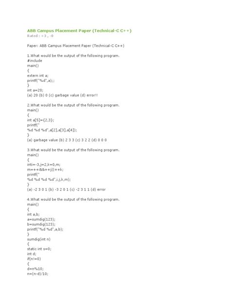analysis of a c c technical placement paper from abb focusing on code