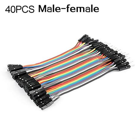 Aqgt 40pcs Row 10cm M M M F F F Wires Jumper Cables For Arduino Breadboard