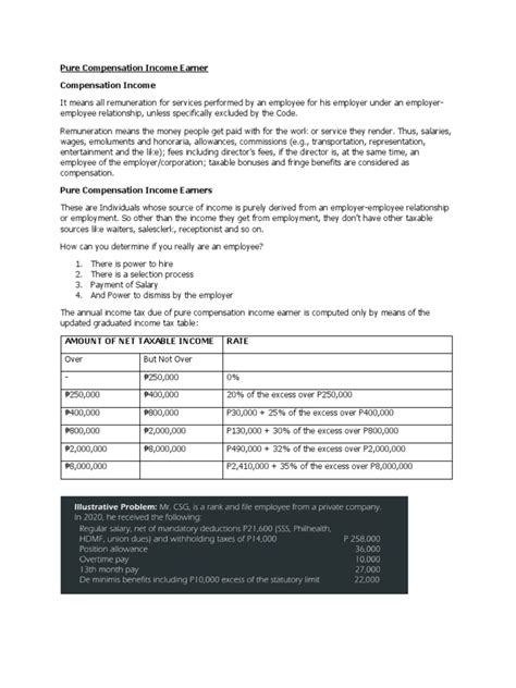 Pure Compensation Income Earner Pdf Foreign Corporation Employment