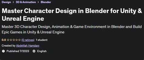 Master Character Design In Blender For Unity And Unreal Engine Nulled