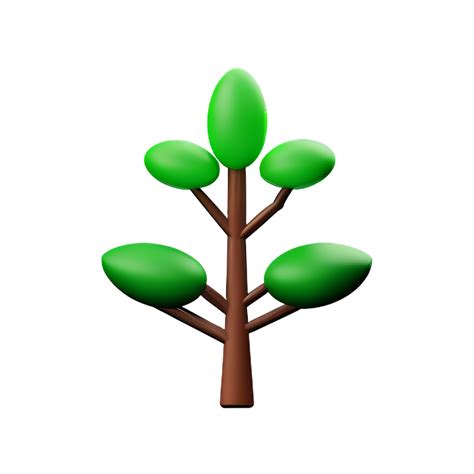 Shrub D Rendering Icon Illustration PNG