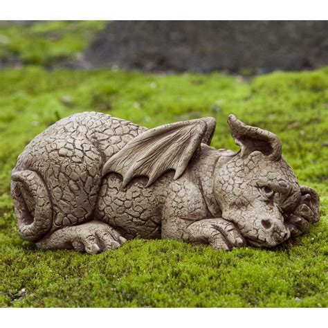 Campania International Puzzle The Dragon Cast Stone Garden Statue Ferro