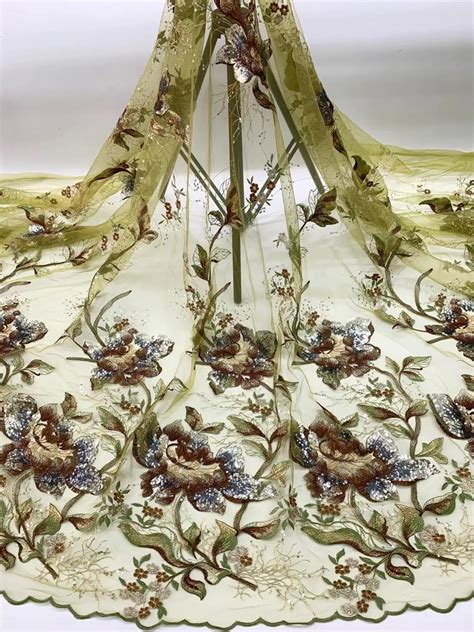 Нигерийские французские блестки французский Тюль кружевная ткань африканский тюль кружевная