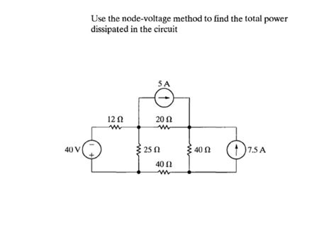 solved use the node voltage method to find the total power