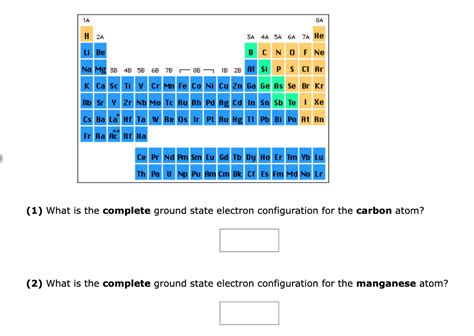 Solved 1 What Is The Complete Ground State Electron