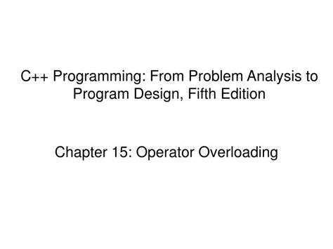 PPT C Programming From Problem Analysis To Program Design Fifth Edition PowerPoint