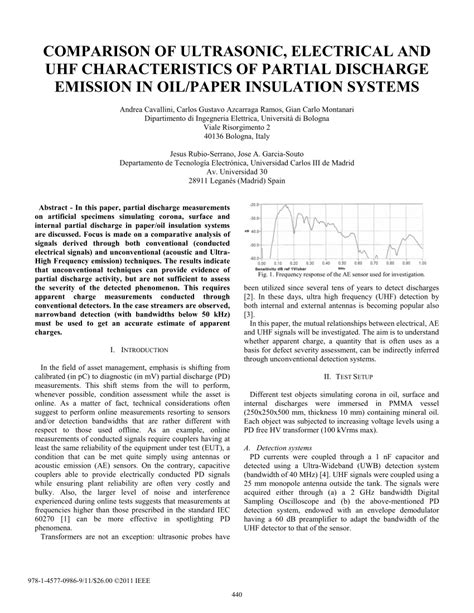 Pdf Comparison Of Ultrasonic Electrical And Uhf Characteristics Of