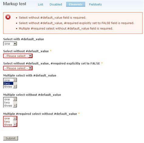 A Select List Without Defaultvalue Always Passes Form Validation