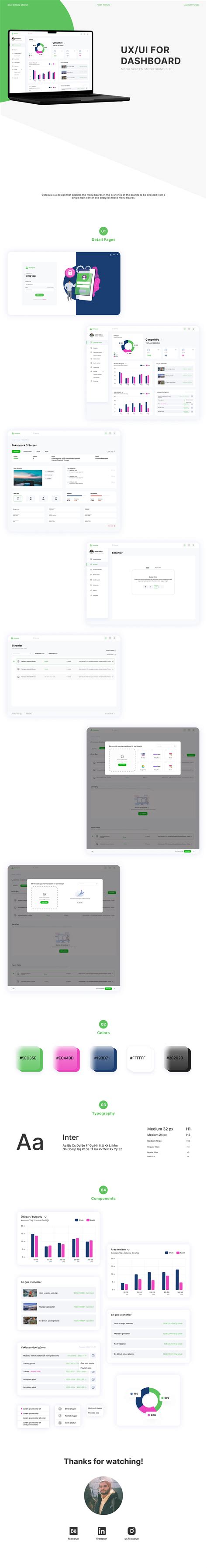 UX UI For Dashboard Design Menu Screen Monitoring Behance