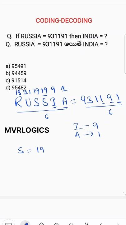 Q 7 Coding Decoding Coding Decoding Shorts Youtubeshorts Ytshorts Shorts Youtube